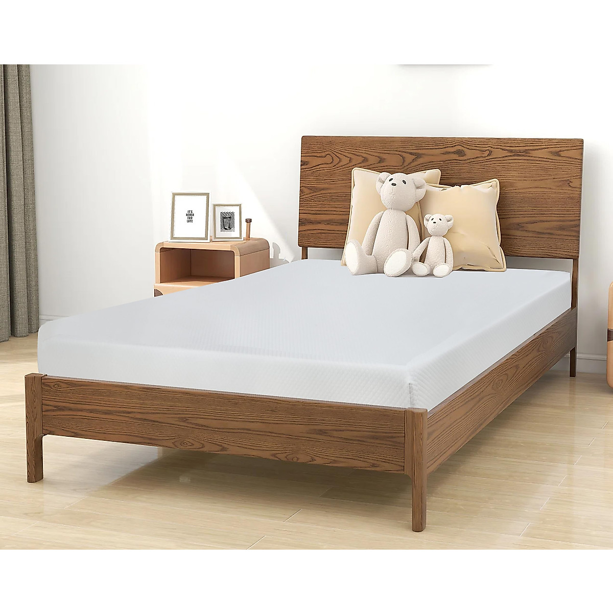 Capacmkseh 6 inch Twin XL Size Mattress, Memory Foam Mattress for Pressure Relief, Medium Firm Mattress Zoned Pressure Relief Pad Mattresses, Bed in a Box, CertiPUR-US Certified Fiberglass Free