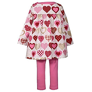 Bonnie Jean Baby Girls Valentine's Day Heart Legging Outfit (2T)