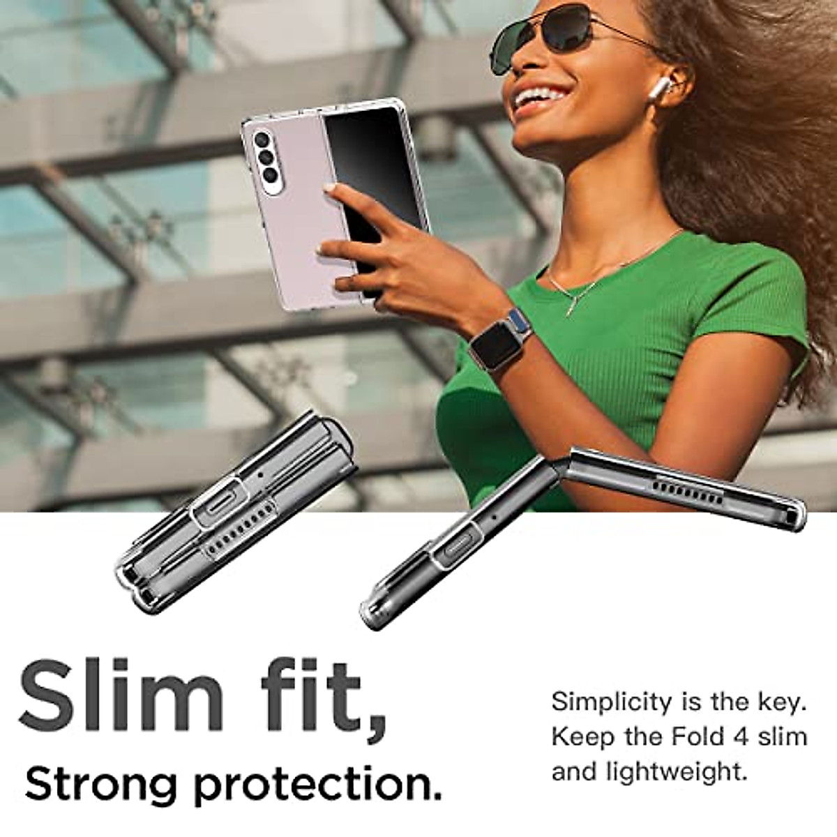 AICase for Samsung Galaxy Z Fold 4 Case Clear, [Anti-Yellow] Ultra-Thin Slim Fit Transparent Hard PC Protective Phone Case for Samsung Fold 4 5G