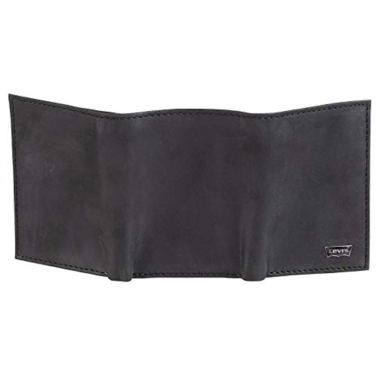 Levi's Men's Trifold Wallet-Sleek and Slim Includes Id Window and Credit Card Holder , Andrew Black, One Size
