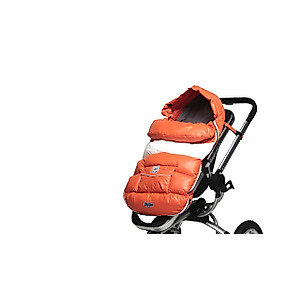 7AM Enfant Baby Shield Extendable Baby Bunting Bag Adaptable for Strollers, Orange Peel, Small