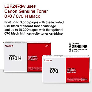 Canon imageCLASS LBP247dw Wireless, Mobile Ready, Duplex Laser Printer with 5 inch Color Touchscreen