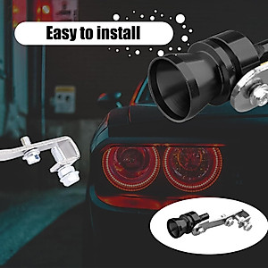 QODOLSI Pack-2 Turbo Sound Whistle Simulator, 4.0In x 0.9In Car Roar Maker Tail Pipe Whistle, Aluminum Turbo Sound Whistle Exhaust Muffler Sound Booster, Car Universal Styling Accessories (Black)