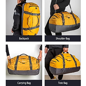 Ubon Travel Duffel Bag Carry on Bags for Airplane 55L for luggage Travel (Yellow,55L)