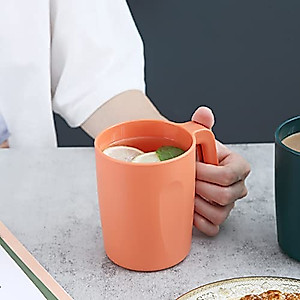 Kyraton Plastic Mug Set 8 Pieces, Unbreakable And Reusable Light Weight Travel Coffee Mugs Espresso Cups Easy to Carry And Clean Microwave Safe BPA Free Dishwasher Safe (Mutil Color)