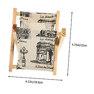 Alipis Fabric Basket Small Desk Organizer Folding Bookshelf Book Purse Wicker Baskets for Storage Magazine Basket Baskets for Organizing Desk Cosmetic Container Household Sundries Basket