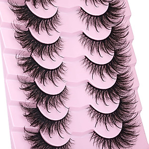 Fox Eye Lashes Wispy Faux Mink Lashes Fluffy Fairy Cat Eye Lashes That Look Like Extensions Spiky Fake Eyelashes Natural Look