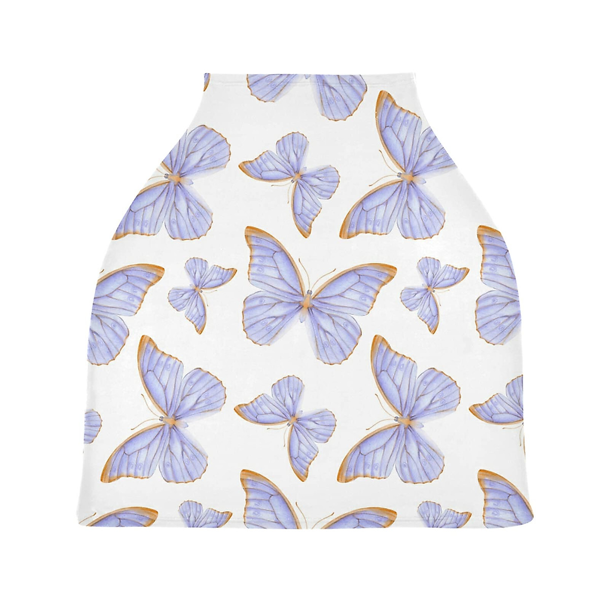 Nursing Cover Breastfeeding Scarf Purple Butterflies- Baby Car Seat Covers, Stroller Cover, Carseat Canopy(6te0j)
