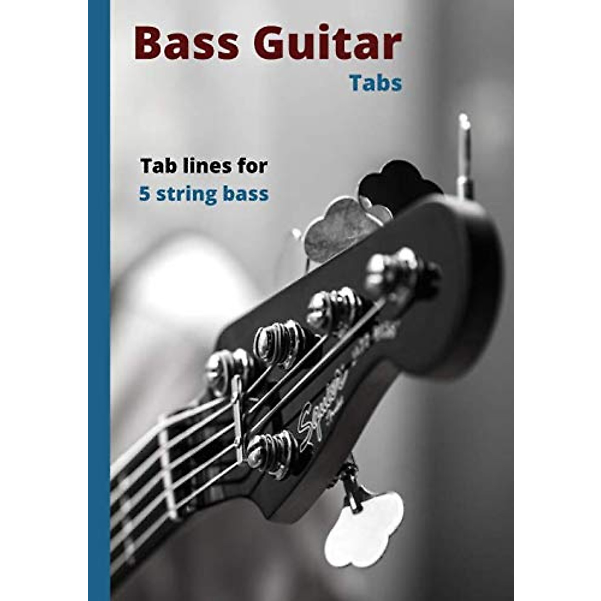 Bass Guitar Tabs: Blank manuscript music pages with Tab lines for 5 string bass