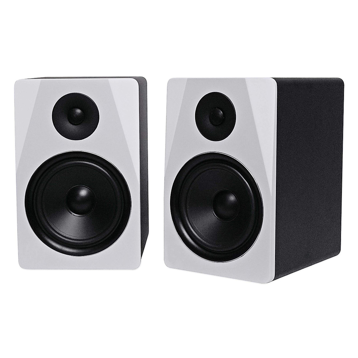 Rockville Pair APM8W 8" 2-Way 500 Watt Powered USB Studio Monitor Speakers+Pads