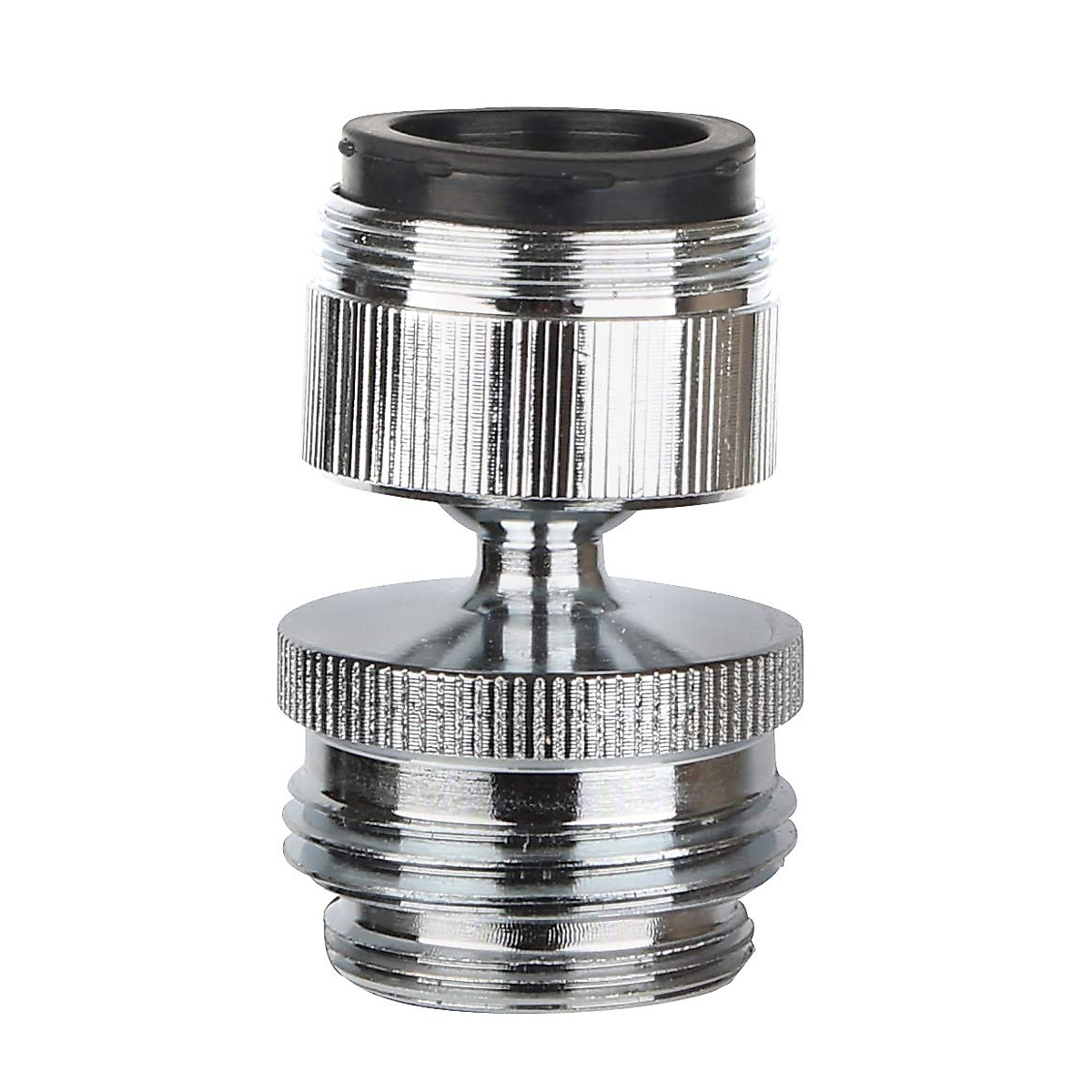 Faucet Adapter Kit Swivel Aerator Adapter to Connect Garden Hose - Multi-Thread Garden Hose Adapter for Male to Male and Female to Male - Chrome Finished