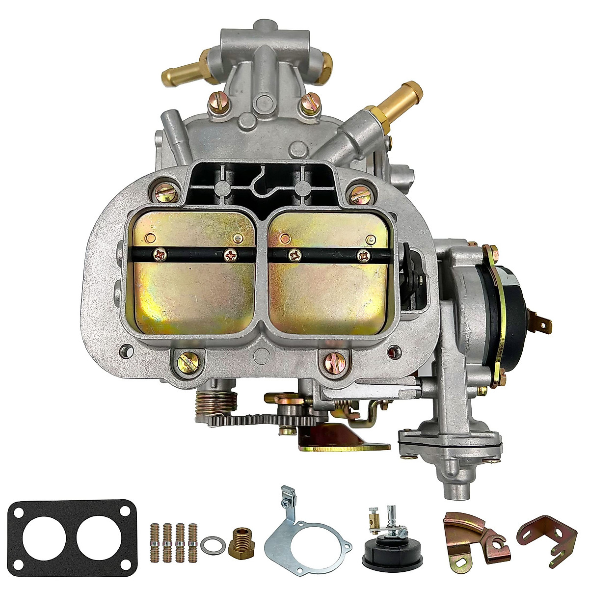 NENKUTEN New Carburetor 2 Barrel for Weber 38/38, Carb 38x38 Fits for Fiat Renault Ford VW Jeep Dodge Toyota Pickup for BMW Daewoo Mitsubishi 4 Cylinder Electric Choke, Replace 19830.202 DGES 390CFM