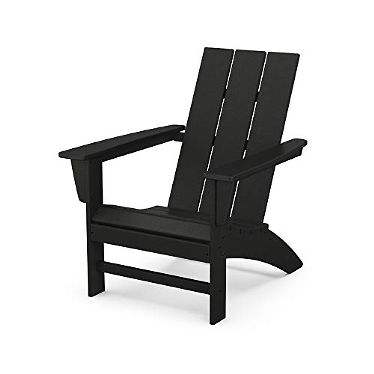 POLYWOOD AD420BL Modern Adirondack Chair, Black