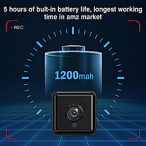WAXOXIH Mini Spy Camera WiFi Hidden Camera Night Vision 4K HD Spy Nanny Cam for Home Security Easy Set Wireless Indoor Smallest Camera with Motion Detection IP Camera Remote Viewing