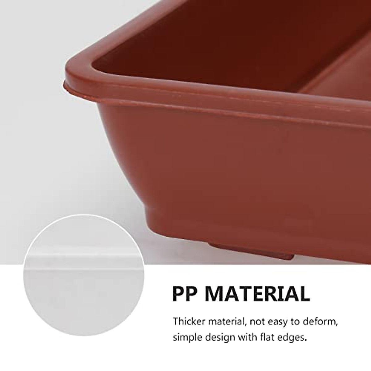 Yardwe 4pcs Flower Garden Flowerpot in Home Plastic Trays Drip Simple White/Pallets Red Plants Tray Holder Potted Accessories Indoors Practical Special Planters for Thick Bonsai Use