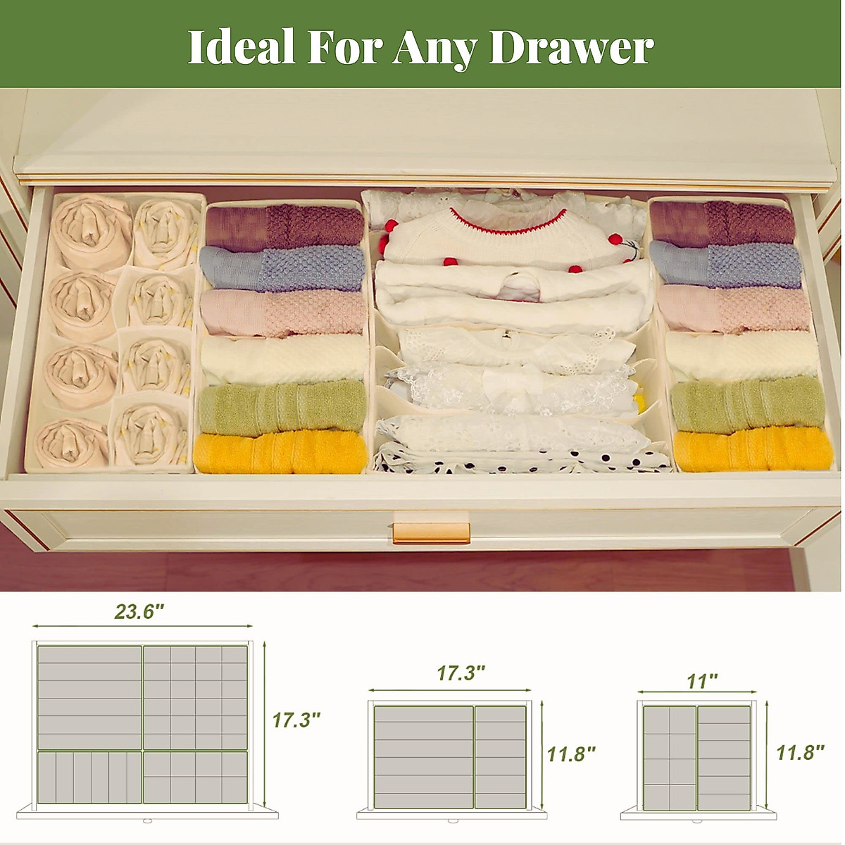 Drawer Organizer (Gray and white)