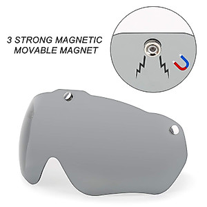 Shinmax Bike Helmet Magnetic Visor Removable Goggles Shield Only for Cycling Helmet in Model Bc-049&Bc-001&Bc-002