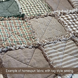 Oatmeal Farmcloth 100% Cotton Solid Greige Neutral Homespun Fabric by JCS - Sold by The Yard