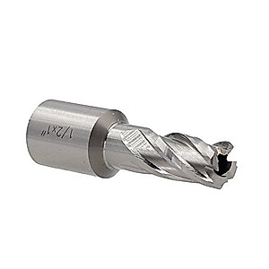 Annular Cutter JESTUOUS 3/4 Inch Weldon Shank 1/2 Cutting Diameter 1 Cutting Depth with Two-Flat HSS Kit for Magnetic Drill Press,1 Piece
