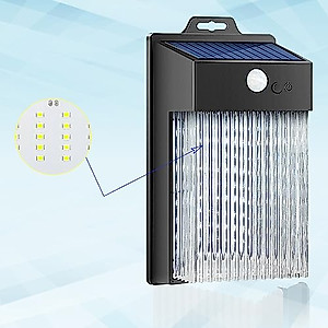 MaoTopCom Solar Sconce Lights Outdoor, 50 LEDs 3 Working Modes Solar Motion Sensor Lights Security Lights Solar Wall Lights for Garden Front Door Garage Fence Deck, White Light