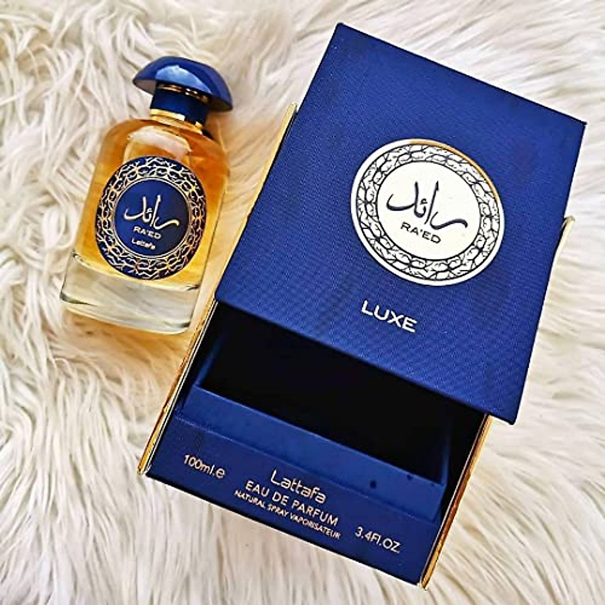 Lattafa Ra'ed Gold Luxe for Unisex Eau de Parfum Spray, 3.4 Ounce