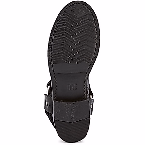 Frye Veronica Harness Short 6" Booties for Women - Leather Upper with Luxurious Leather Lining, Inside Zipper, Snap Harness, and Rubber Lug Outsole, Black - 8 M