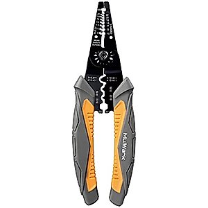 MulWark 8" Heavy Duty Multi-Purpose Electrical Wire Stripping Tool (22 AWG - 8 AWG) Strippers, Snips, Crimpers & Pliers Insulated with Cutter, Best Tool For Professional Electrician - Upgraded