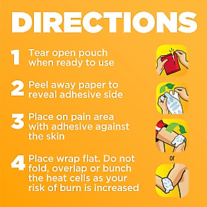 ThermaCare Adhesive Portable Heating Pad, Disposable Joint Therapy Pain Relief Heat Patches, Multi-Purpose Heat Wraps, HSA/FSA Eligible & Approved, 8 Count