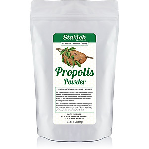 Stakich Bee Propolis Powder - All Natural- 1 Pound (16 Ounce)
