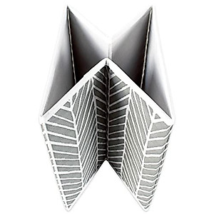 DII Non Woven Storage Collection Polyester Herringbone Bin, Large Set of 2, Gray, 2 Piece