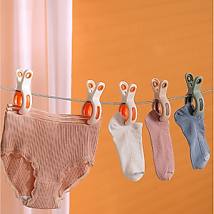 Beach Towel Clips 6pcs and Metal Clips 8pcs, Cloth Pins Quilt Drying Clip Plastic Clothpins Beach Pool Chair Clip Strong Grip Holder Clamp to Keep Your Towel, Clothes for Clothesline and Hanging Rack
