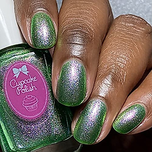 Bermuda Triangle - Grass Green Shimmer Nail Polish by Cupcake Polish