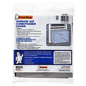 THERMWELL Frost King AC2H Outside Window Air Conditioner Cover, 18 x 27 x 16-Inch, 18"X27"X16"X6, 18" x 27" x 16" x 6 mil Fits up to 10,000 BTU, Gray