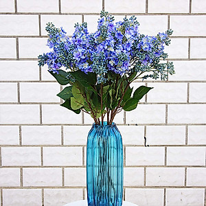 Connoworld-1Pc Artificial Lilac Fake Flower Garden Wedding Bouquet Party Home Cafe Decor - White