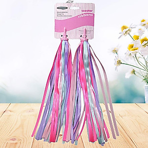 BESPORTBLE 1 Pair Kids Bike Handlebar Ribbons Streamers Colorful Scooter Tassels Grips for Children Boys Girls