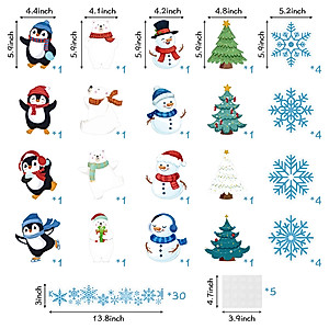 67Pcs Winter Classroom Bulletin Board Decorations Winter Xmas Tree Snowman Penguin Bear Snowflake Border Cut Outs for School Classroom Office Party Wall Window Decor, Welcome Winter Christmas Gifts
