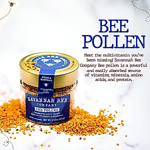Bee Pollen Supplement by Savannah Bee - Immune System Support - Strong Antioxidant - Rich in Vitamins and Minerals - 100% Natural and Raw