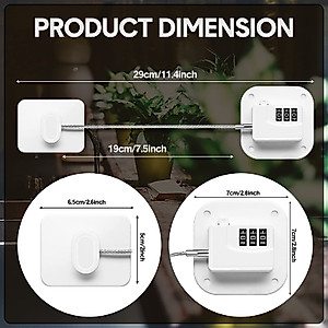 Yuntau 4 Pieces Coded Fridge Lock 3 Number Fridge Freezer Lock Child Safety Coded Locks Window Locks with Good Adhesive Mini Fridge Lock for Adults Drawer Lock Window Freezer Door