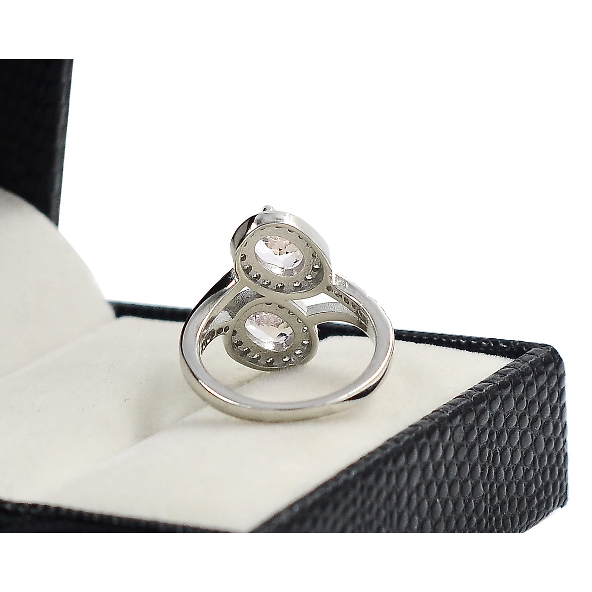 925 Sterling Silver Natural 7X5 MM Oval Cut Pink Morganite Gemstone Solitaire Unisex Proposal Engagement Ring Wedding Jewelry October Birthstone Gorgeous Ring Birthday Gift For Wife (Rhodium Plated Silver, 11)