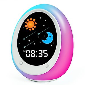 I·CODE Meteor Routine Helper Sleep Trainer, Kids Alarm Clock, Nursery Noise Machine & Night Light with Nap Timer for Younger Children