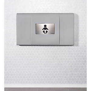 Foundations Ultra 200-EH Horizontal Wall-Mounted Baby Changing Station for Commercial Restrooms, High Density Polyethylene, Includes Safety Straps, Meets All Safety Standards, Made in The USA (Gray)
