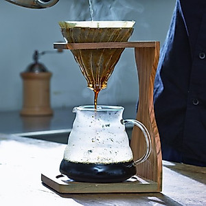 Hario V60 Olive Wood Pour Over Stand Set