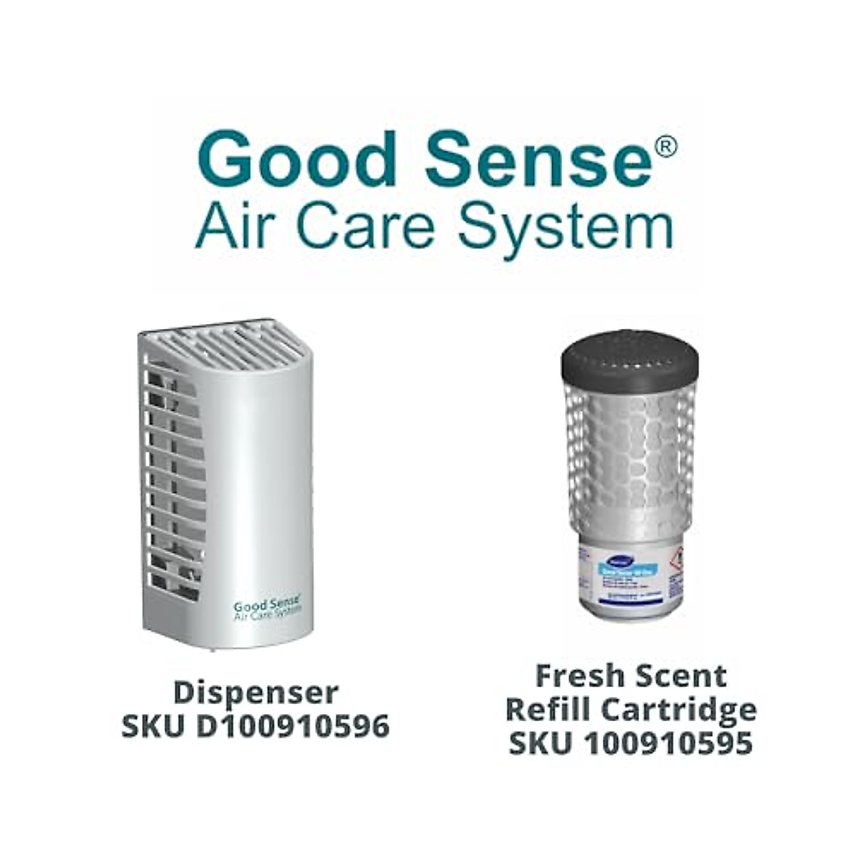 Diversey 100910595 Good Sense 60 Day Air Care System Cartridge, Deodorizer & Freshener for Restrooms, Gyms & High Traffic Public Spaces, Fresh Scent, Refill, 1-Cartridge (Pack of 6)