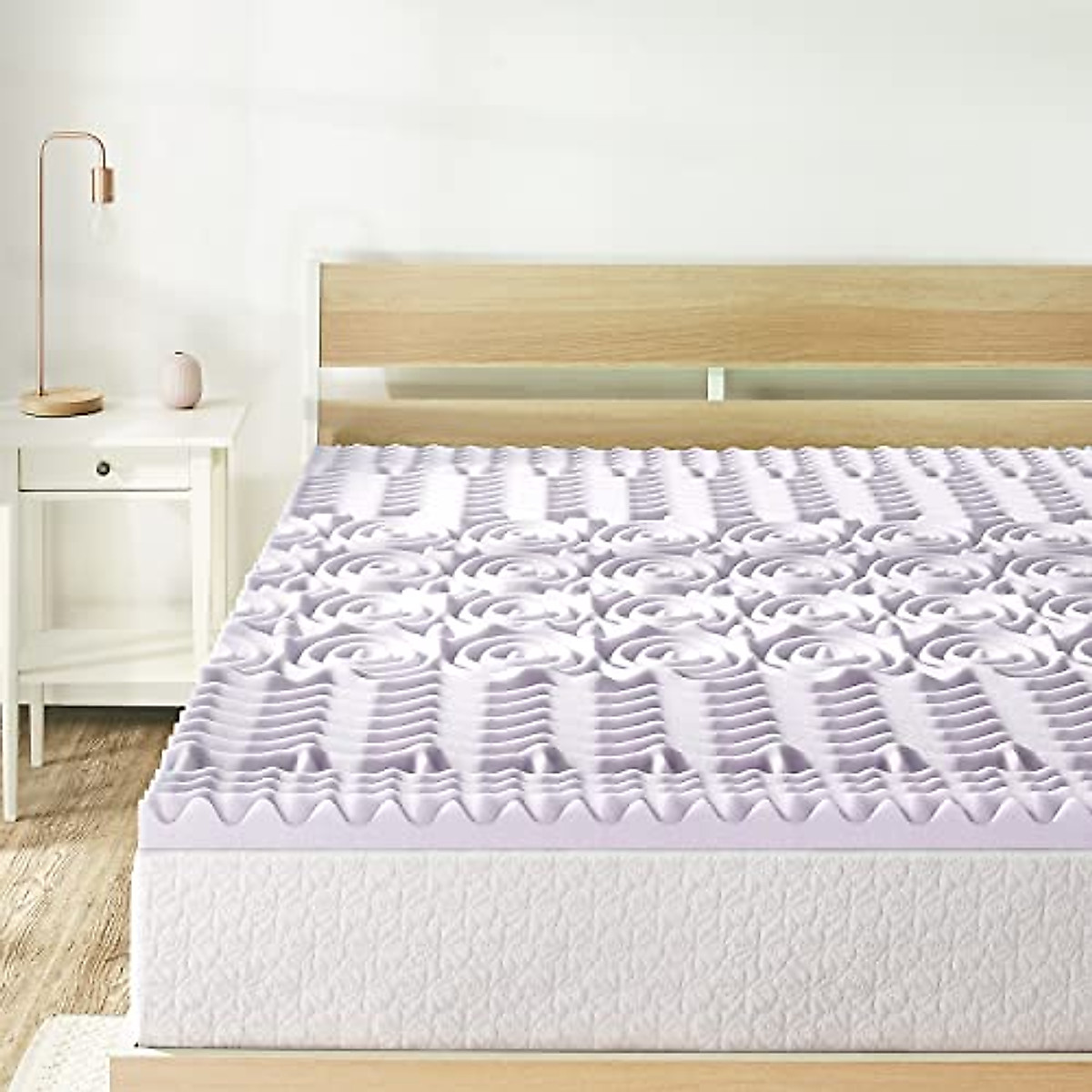 Mellow 2 Inch 5-Zone Memory Foam, Soothing Lavender Infusion, Twin Mattress Topper