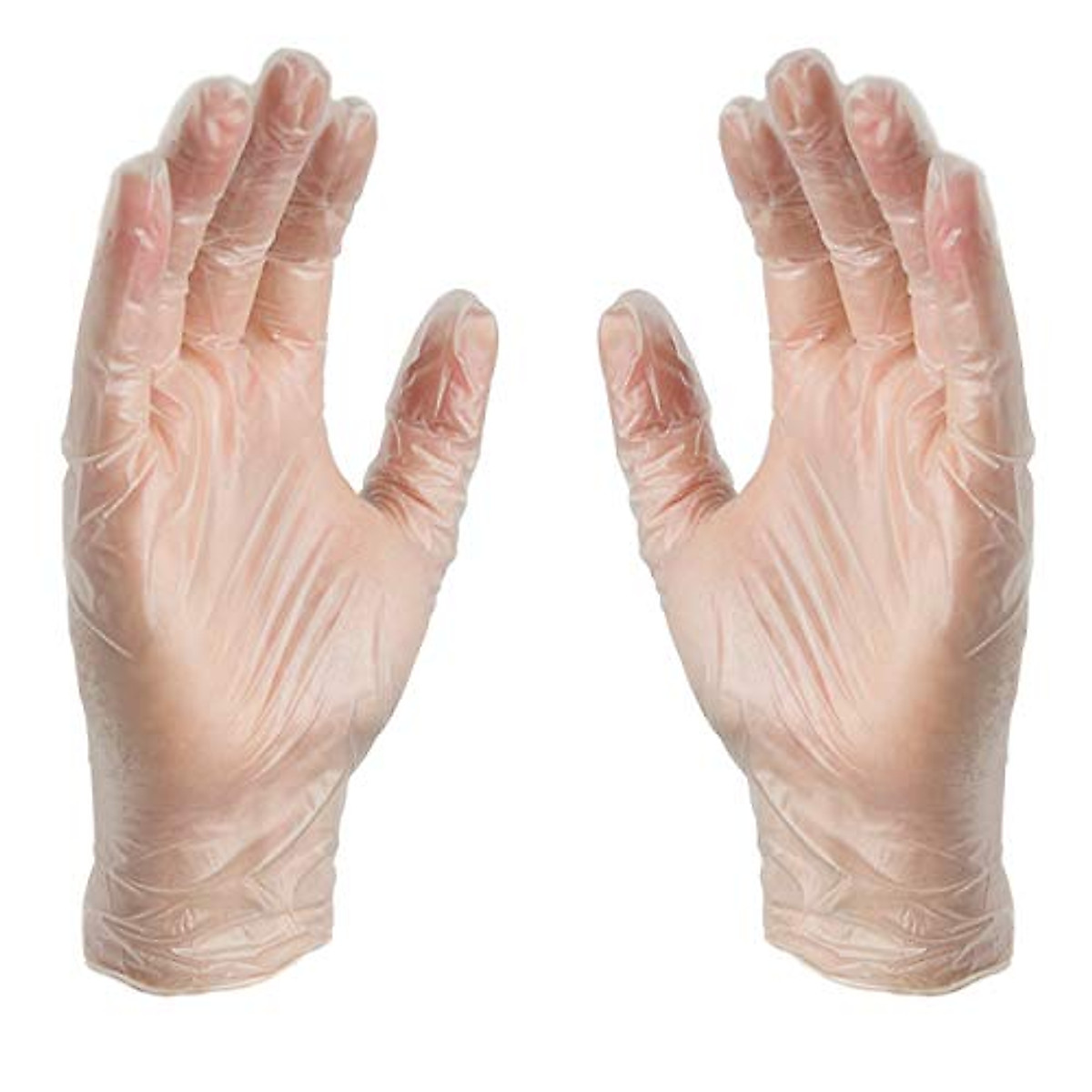 X3 Clear Vinyl Disposable Industrial Gloves, 3 Mil, Latex & Powder-Free, Food-Safe, Non-Sterile, Smooth, X-Large, Box of 100