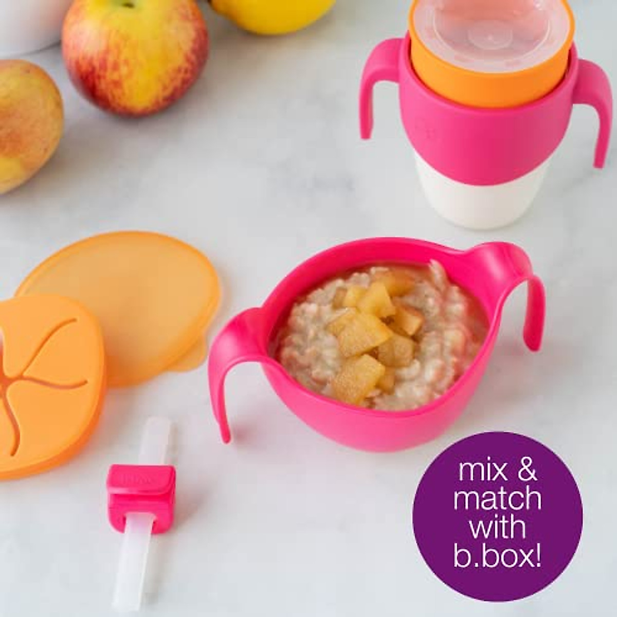 b.box NEW 360 Cup (8.5oz) | Toddler Sippy Cup & Trainer Cup with Silicone Drinking Rim | Spill Proof Locking Mechanism for On the Go | Dishwasher Safe | Babies 6m+ to Toddlers (Emerald Forest)