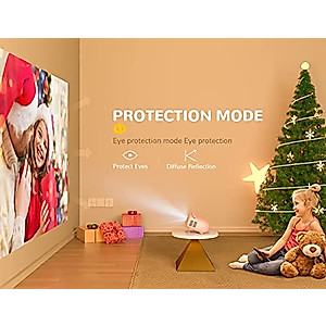 Mini Projector, Portable Video Projector w/ 1080P Supported and 300'' Display, LED Phone Projector for Kids Gifts, Cartoons TV Movie, Party Game, Compatible with HDMI, USB, TV Stick iOS & Android