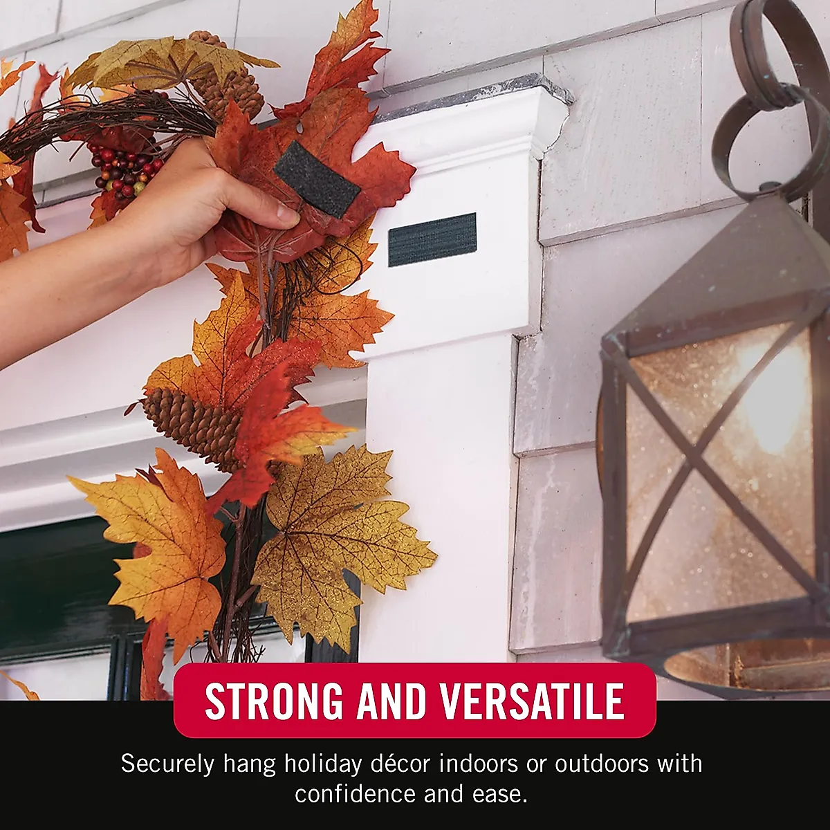 VELCRO Brand Industrial Fasteners Stick-On Adhesive | Professional Grade Heavy Duty Strength Holds up to 10 lbs on Smooth Surfaces | Indoor Outdoor Use, 4in x 2in (2pk), Strips, 2 Sets, 90200