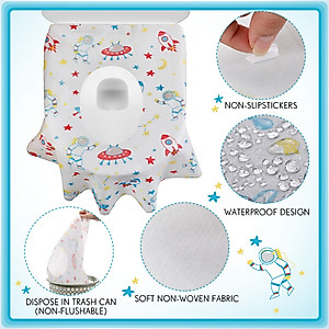 20 Pcs Disposable Toilet Seat Covers Waterproof Extra Large Seat Covers for Kids, Individually Wrapped Portable Toilet Seat Cover for Travel, Toddlers Potty Training in Public Restrooms