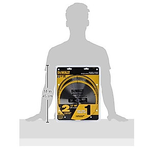 DEWALT Miter Saw Blade, 80 Tooth, 12 Inch, 2 Pack, Stainless Steel (DW3128P5D80I)